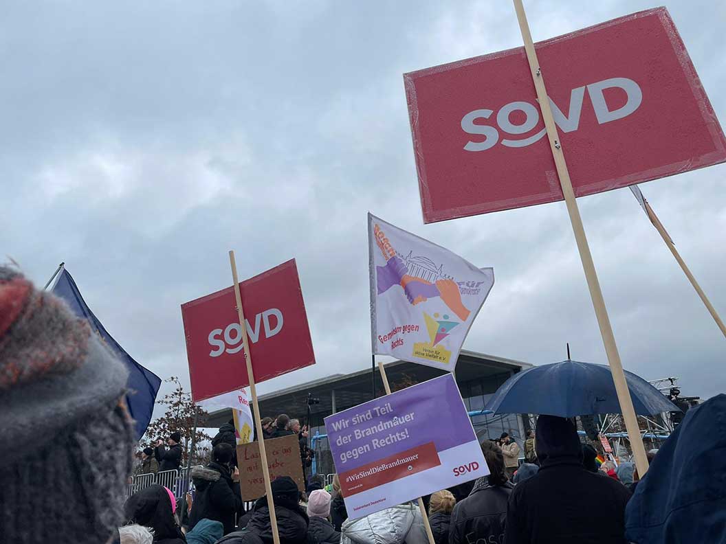 SoVD setzt Zeichen bei Brandmauer-Protest